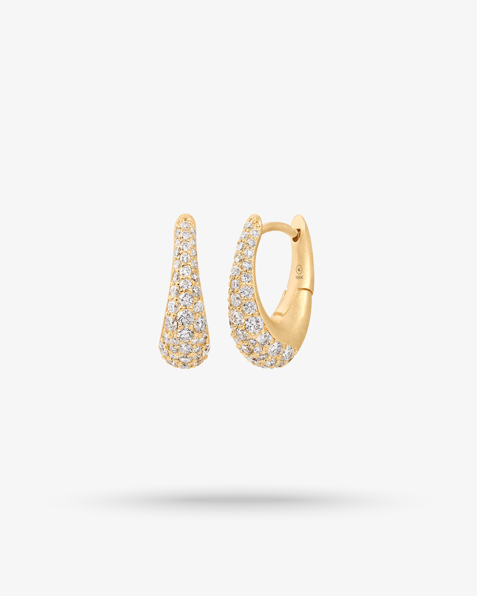 Courbeé Diamonds Hoop Earrings – KAT LIU
